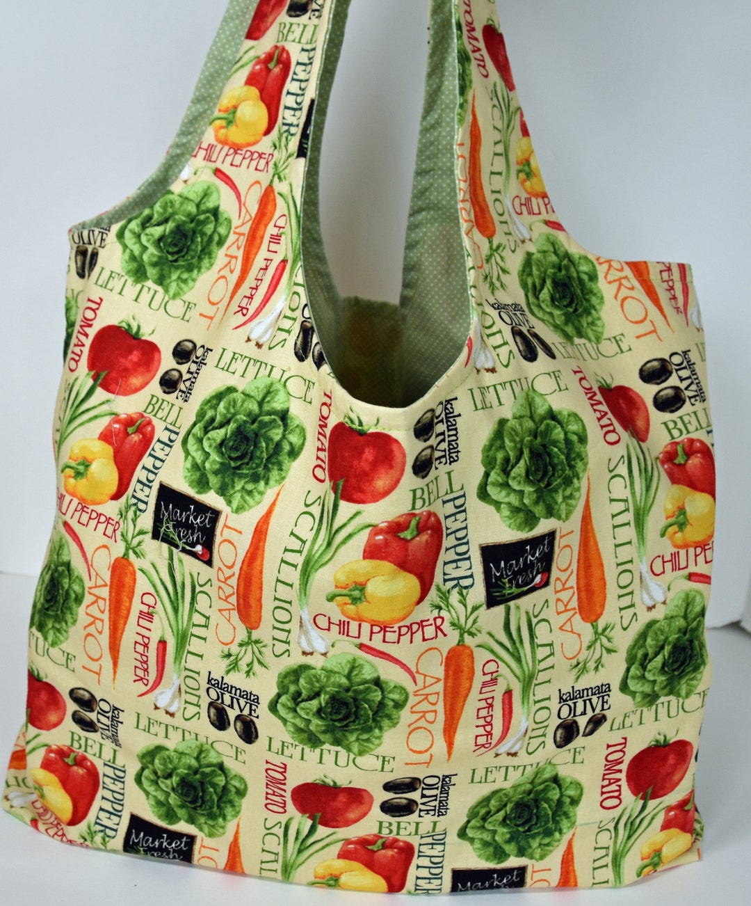 Reusable Market Bag, Grocery Print, Extra-large Size - Etsy