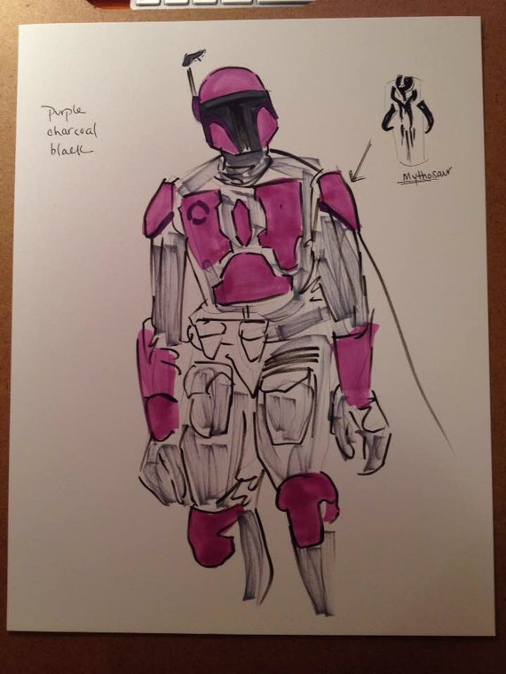 Purple Mandalorian Armor