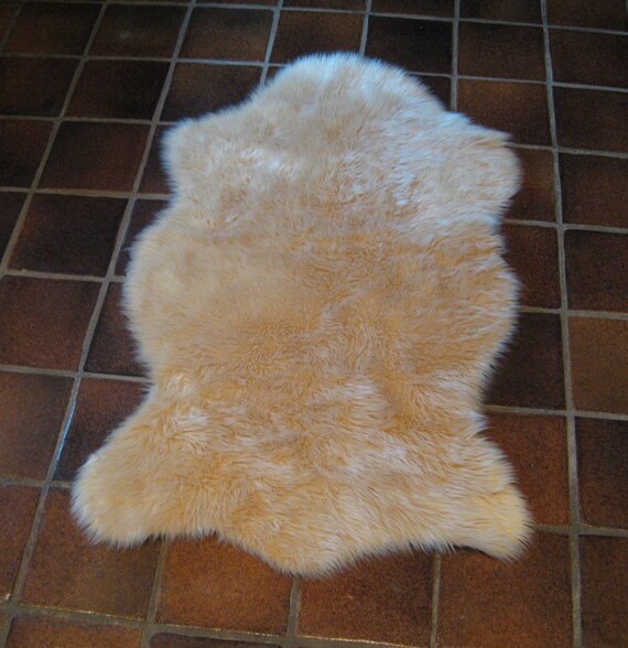 Beige Bear Shape Faux Fur Rug | Etsy