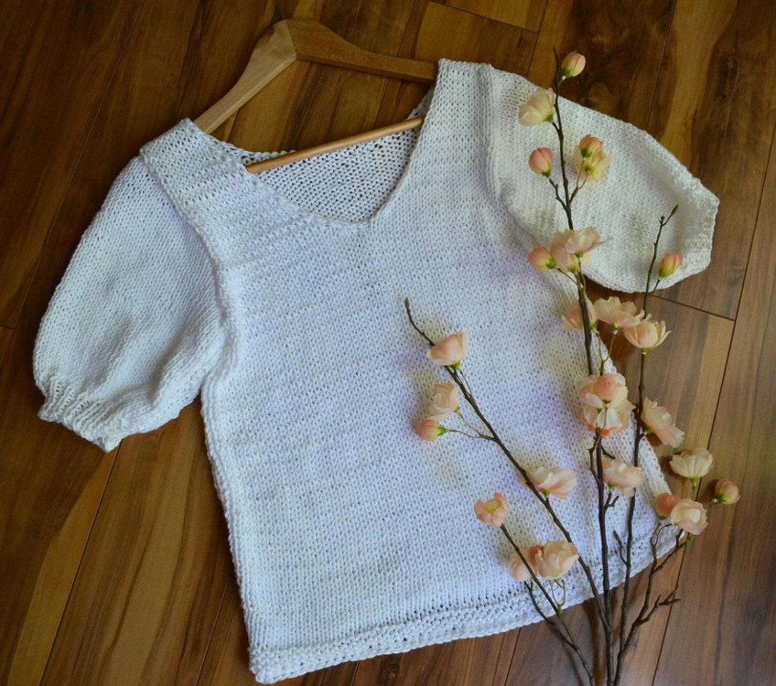 KNITTING PATTERN DIY the Bella Short Sleeve Cotton Top - Etsy