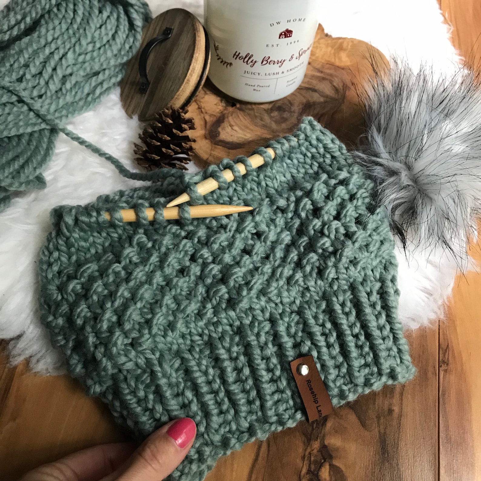 KNITTING PATTERN DIY the Blue Ridge Beanie Pom Pom Beanie - Etsy