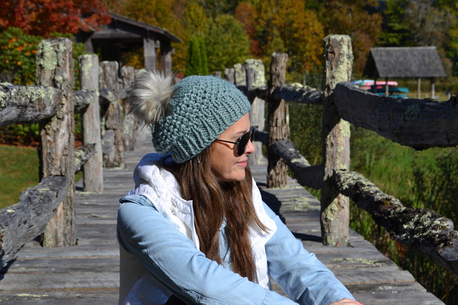 KNITTING PATTERN DIY the Blue Ridge Beanie Pom Pom Beanie - Etsy