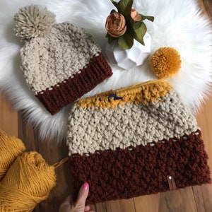 Knitting PATTERN BUNDLE Cabin Life Beanie Hat Cowl Scarf Set, Snood DIY ...