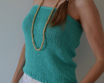 KNITTING PATTERN DIY Fresh Cotton Tank Top Women's Knit | Etsy