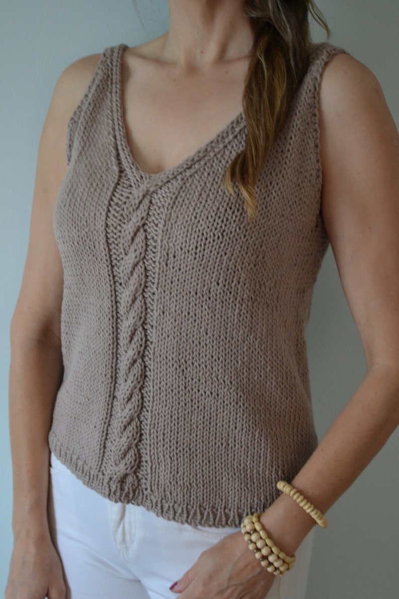 KNITTING PATTERN DIY Summer Cotton Tank Top Women's Knit - Etsy