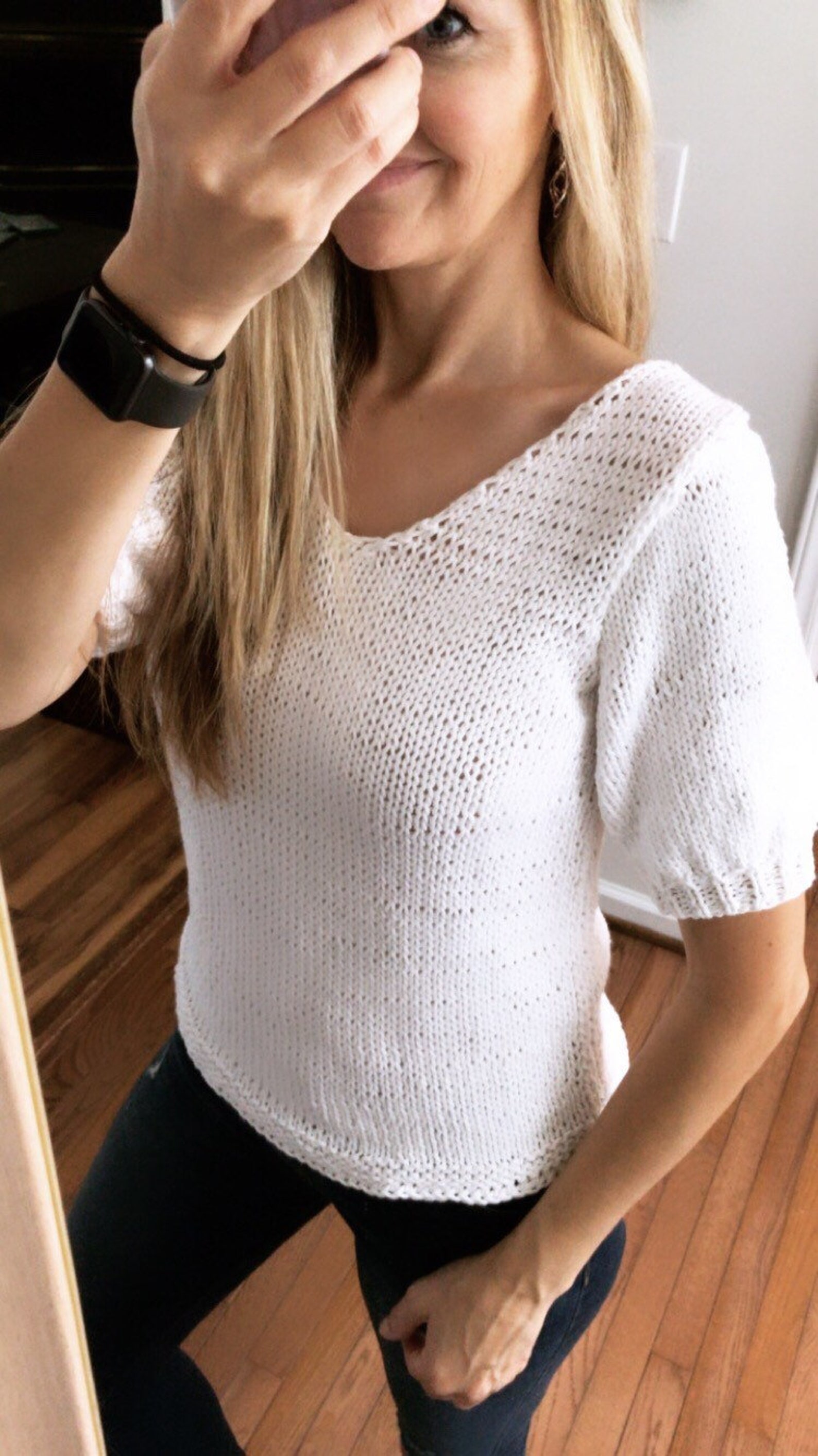 KNITTING PATTERN DIY the Bella Short Sleeve Cotton Top - Etsy