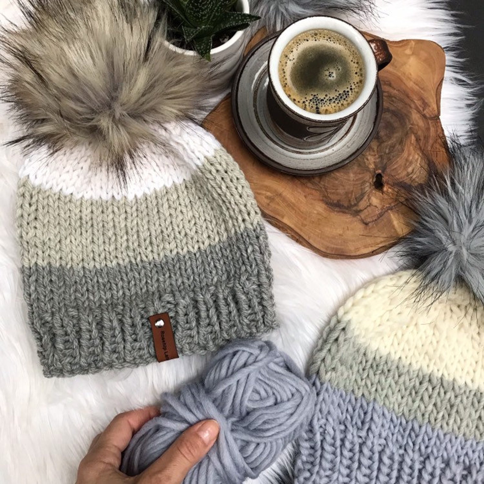 DIY Knit Hat Bundle/ Knitting Pattern Toque Bundle/ Holiday - Etsy