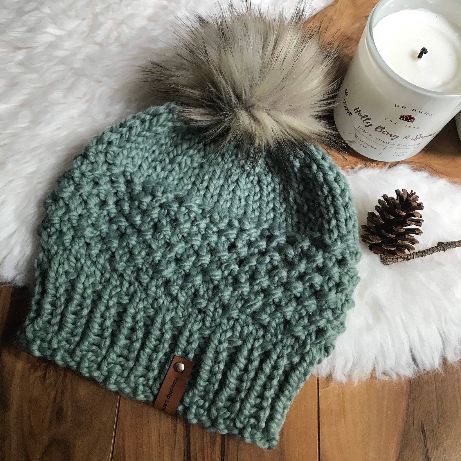 KNITTING PATTERN DIY the Blue Ridge Beanie Pom Pom Beanie - Etsy
