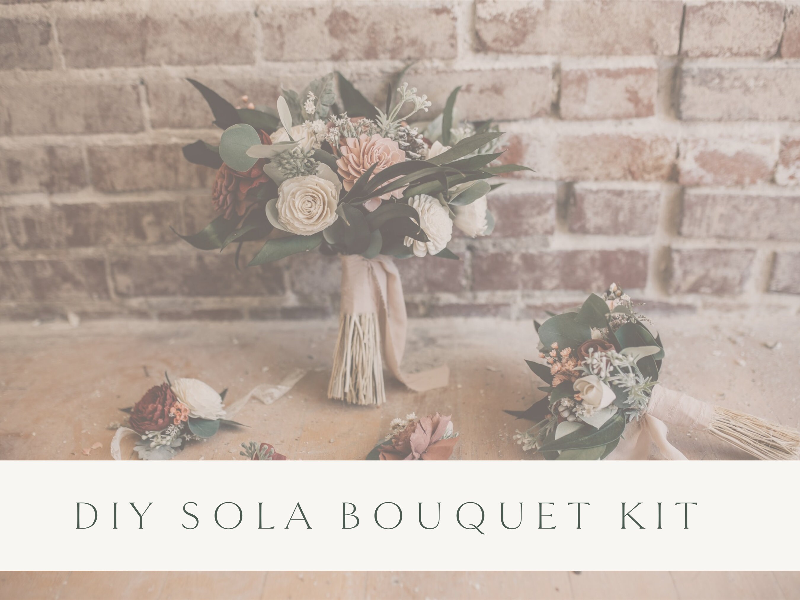 DIY KIT ~ Ava’s Collection ~ Wood Flower Bridal Bouquet ~ Preserved ...