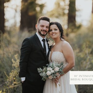 MACI | Wood Flower Wedding Bouquet With Sola Wood Flowers and Faux ...