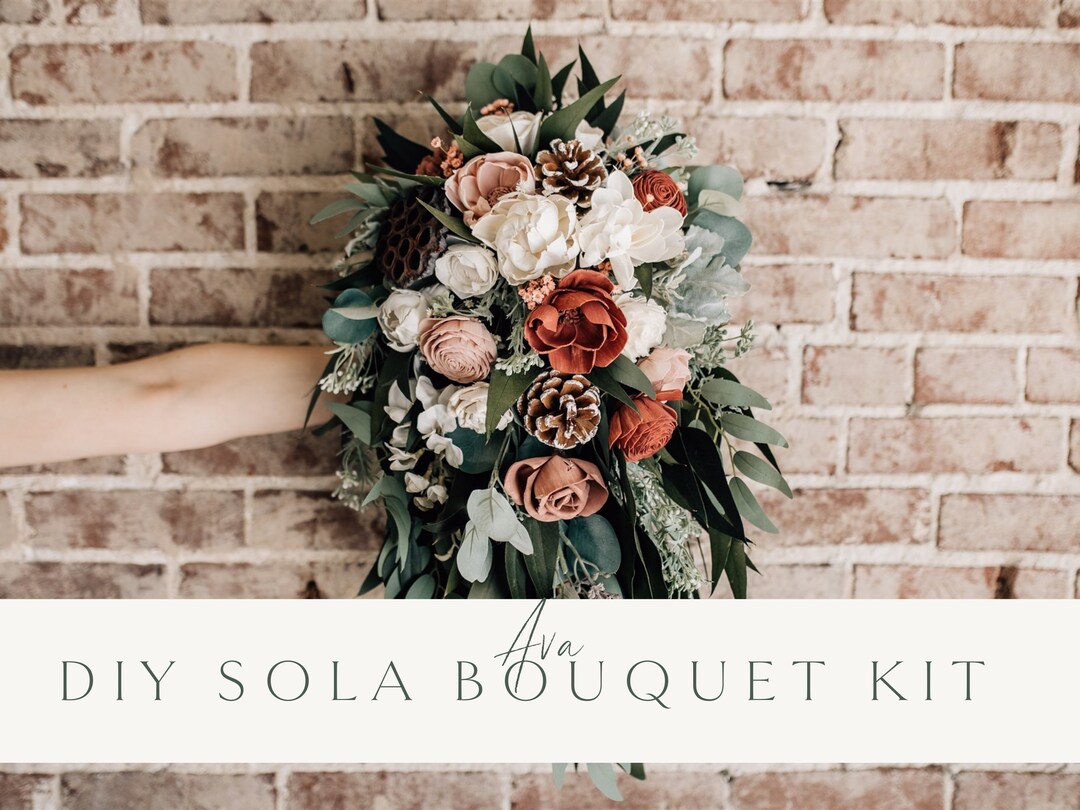 DIY KIT ~ Ava’s Collection ~ Wood Flower Bridal Bouquet ~ Preserved ...