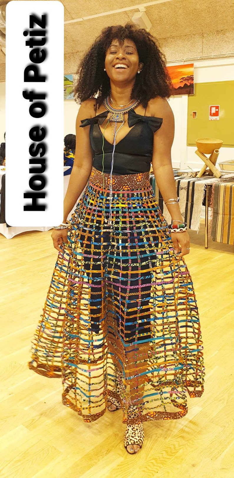 Maxi A Line African Print Net Skirt - Etsy