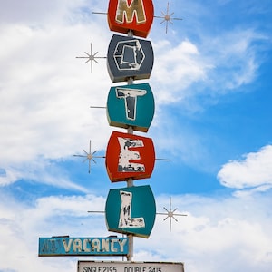 Retro Motel Sign Print, Vintage Motel, Retro Wall Decor, Mid Century ...