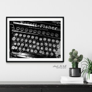 Vintage Typewriter Art, Vintage Typewriter Print, Writer's Gift, Black ...