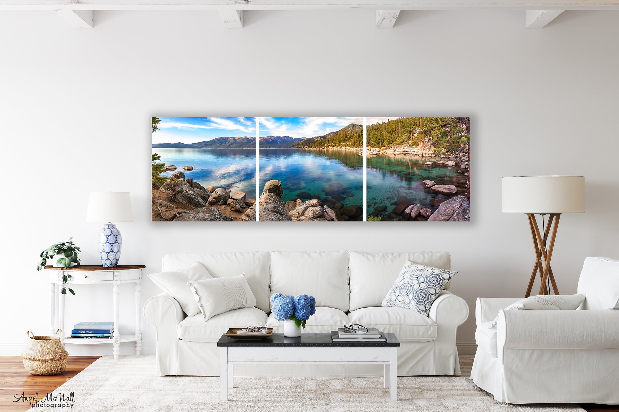 Lake Tahoe Panoramic Photography 3 Panel Wall Art Tryptic - Etsy