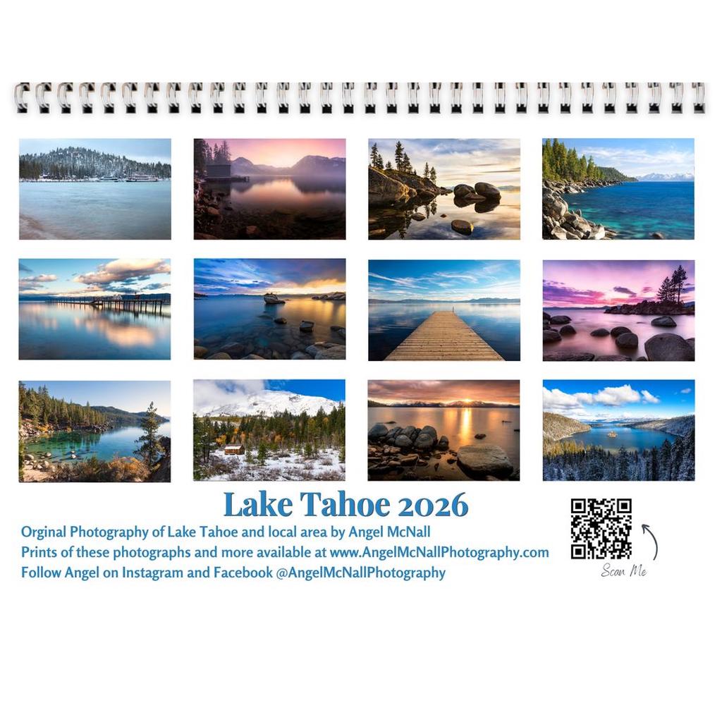 2026 Lake Tahoe Landscape Photography Calendar - Scenic Nature Wall ...