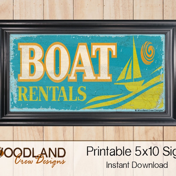 Boat Rental Sign - Etsy