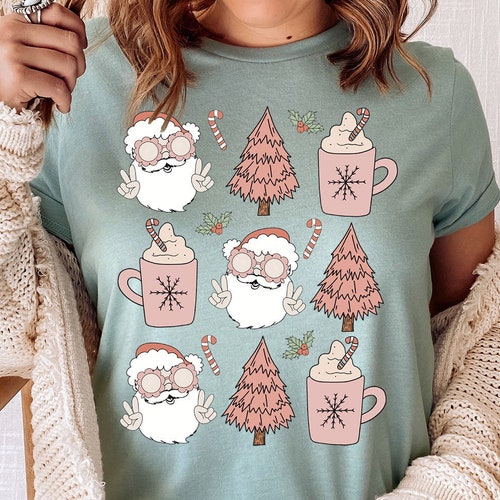 Vintage Retro Santa Christmas Shirt Bella Canvas Shirt - Etsy