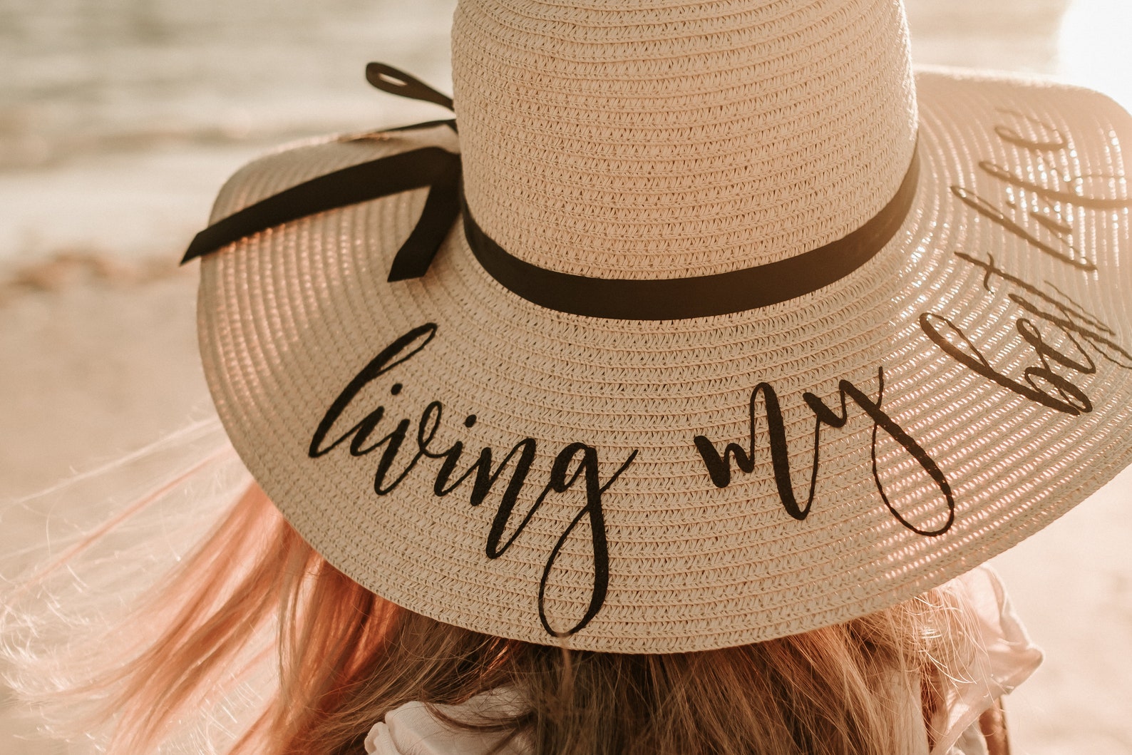 Custom Floppy Beach Hat - Bachelorette Trip Hat - Honeymoon Beach Hat ...