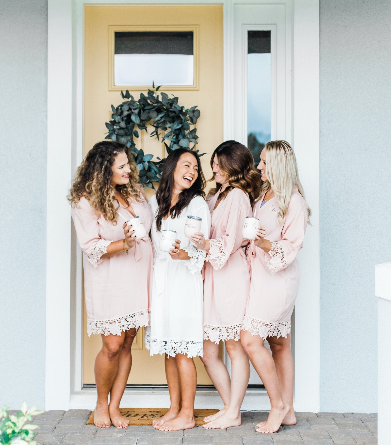Bridal Party Robes Bridesmaid Robes Lace Bridal Robe - Etsy