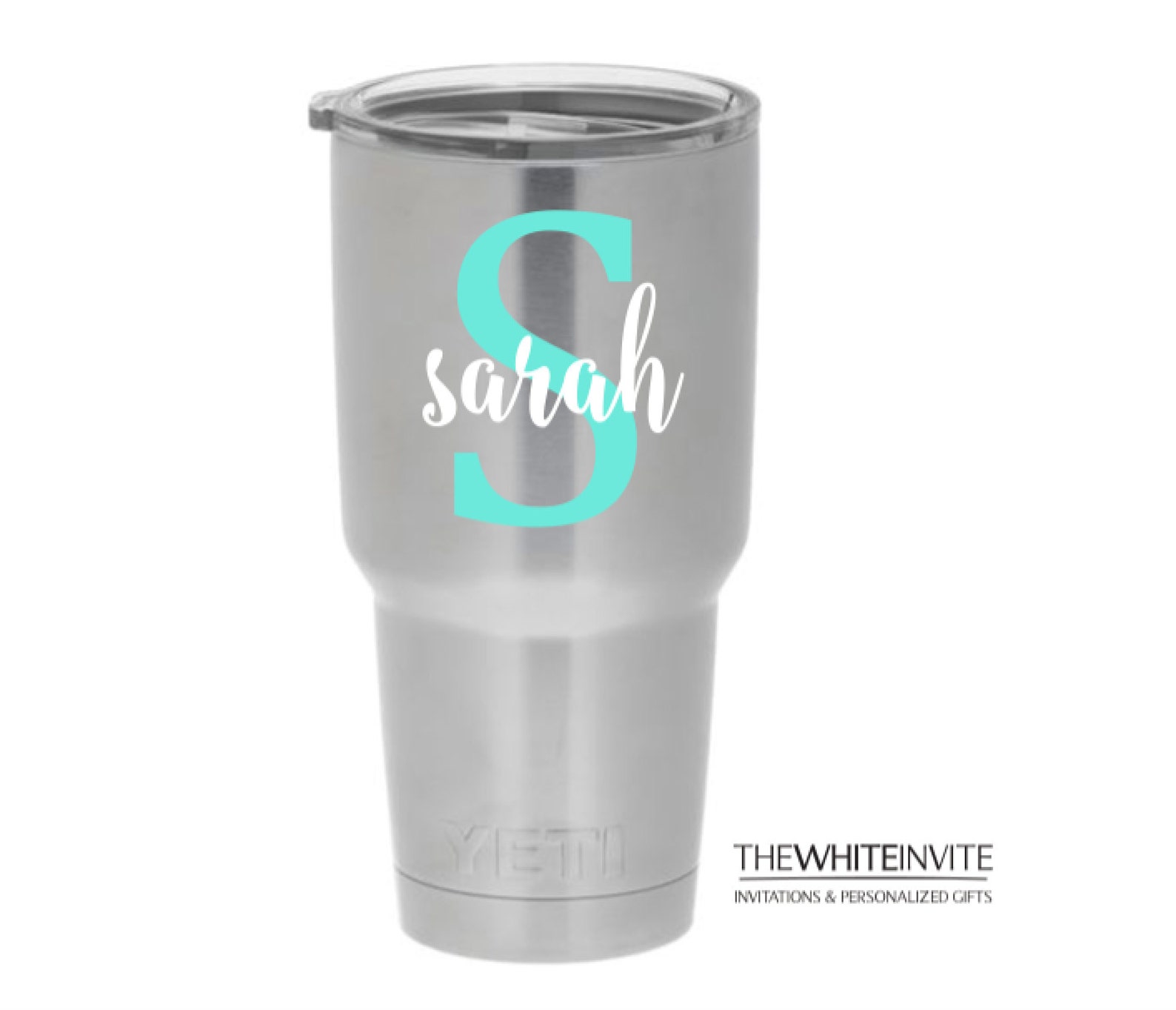 Custom Monogram Decal for 20oz or 30oz Yeti Rambler or RTIC Cup - Etsy