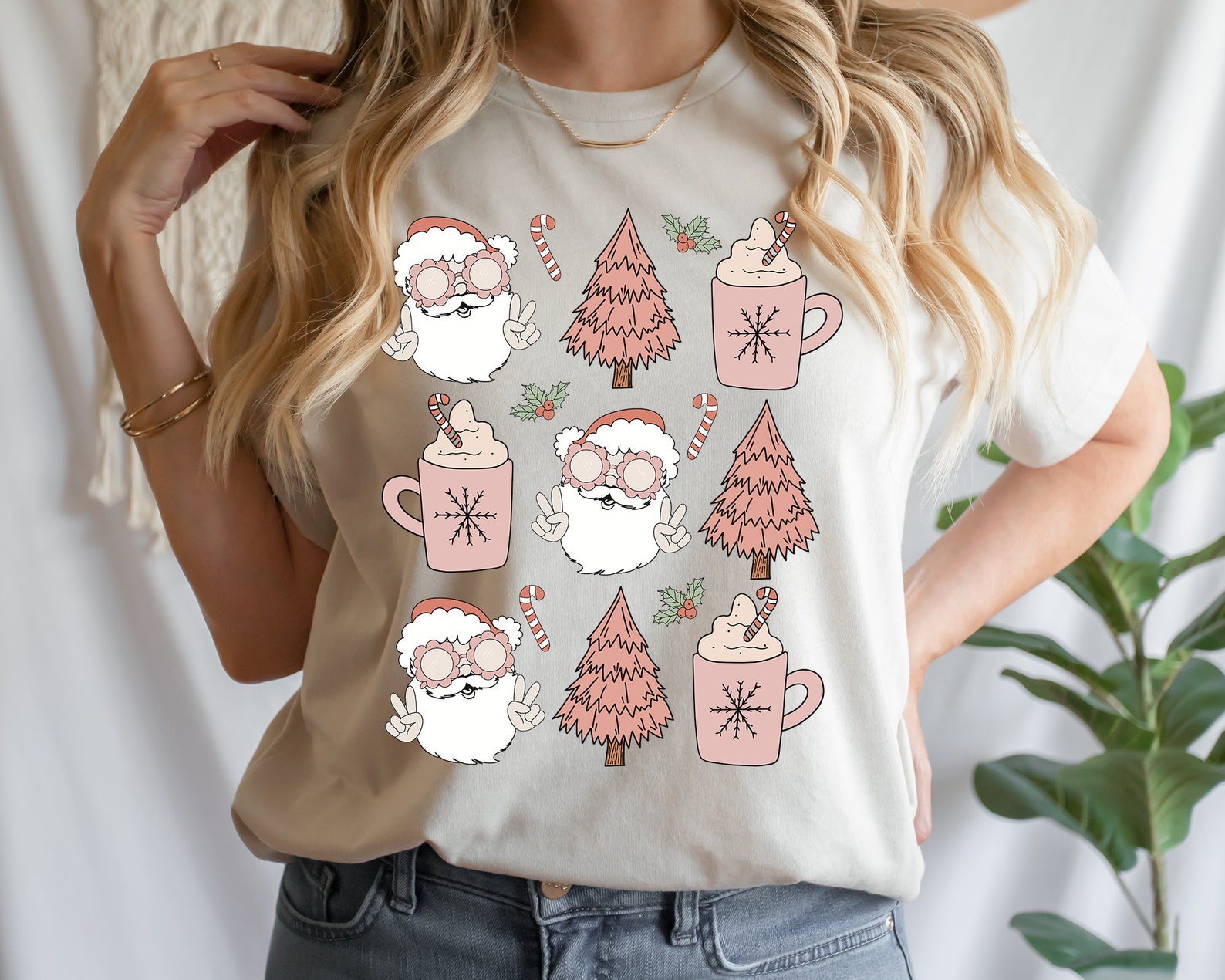 Vintage Retro Santa Christmas Shirt, Bella Canvas Shirt, Christmas ...