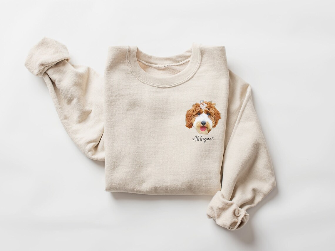 Custom Pet Sweatshirt Pet Photo Name, Personalized Dog Shirt Custom Dog ...