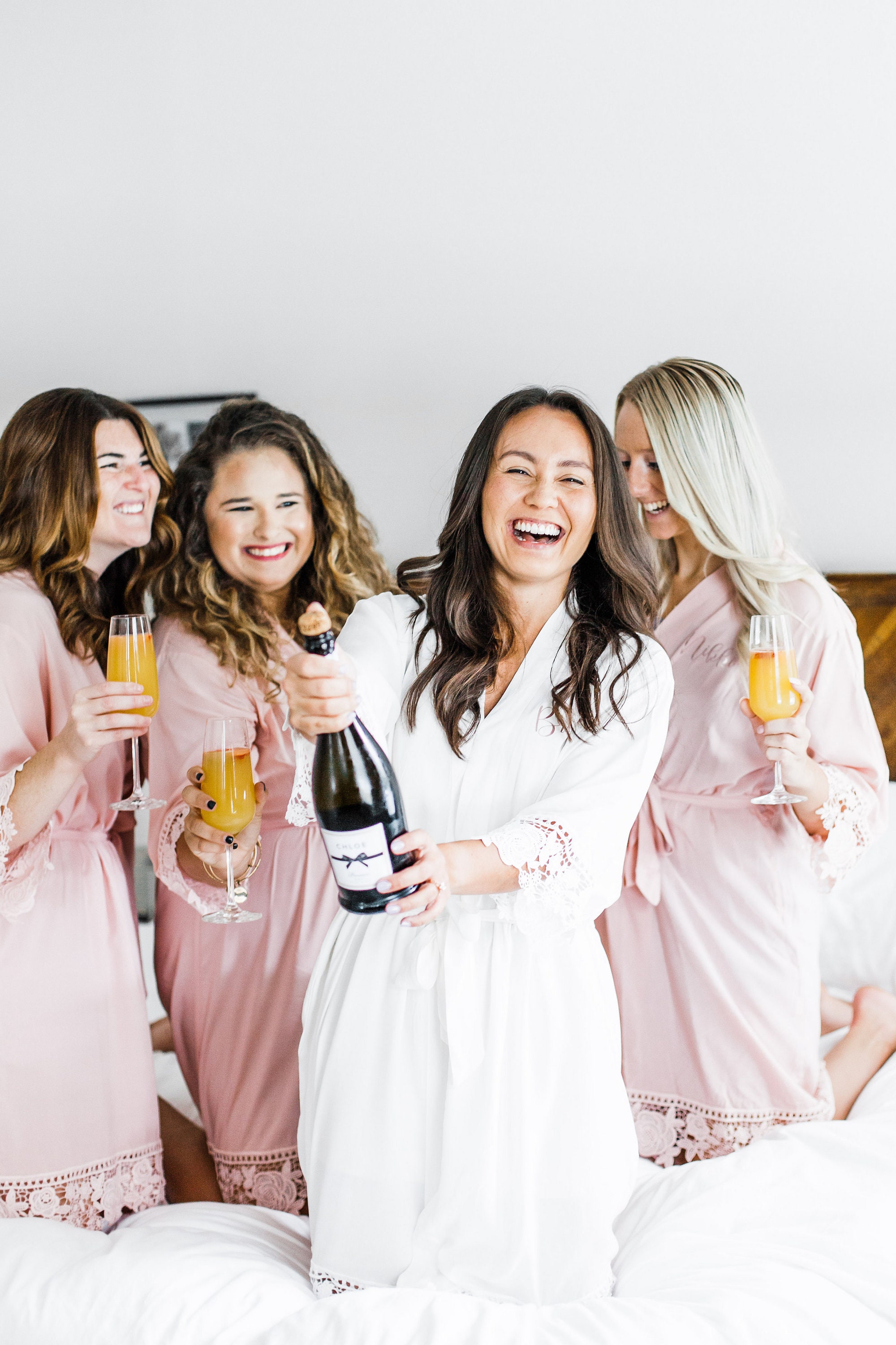 Bridal Party Robes Bridesmaid Robes Lace Bridal Robe - Etsy