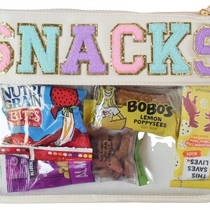 Clear Pouch With Patches, Snacks Bag Eco Friendly, Teacher Gift ...