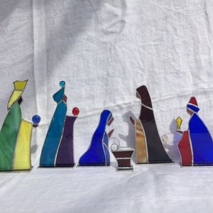 Stained Glass Nativity Set 14 Pieces - Etsy
