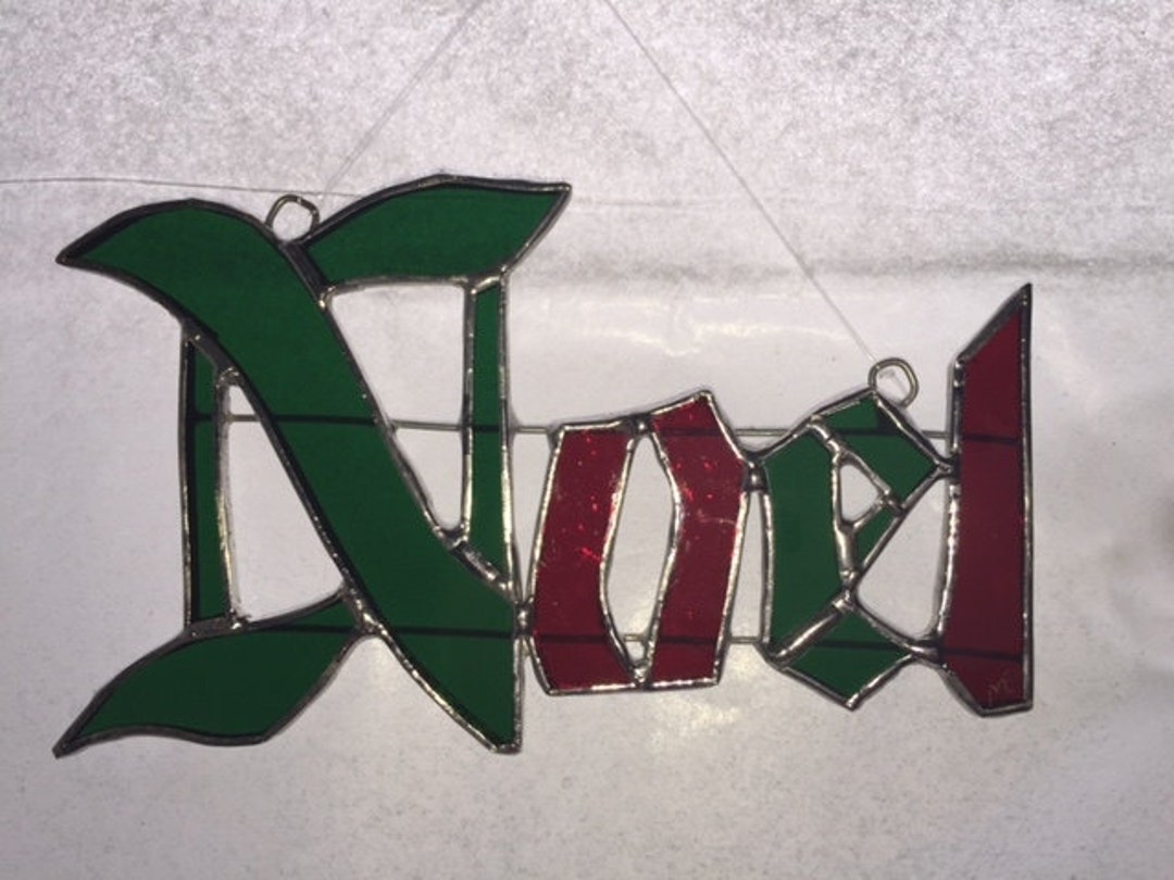 Noel Stained Glass Ornament - Etsy