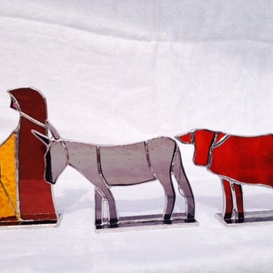 Stained Glass Nativity Set 14 Pieces - Etsy