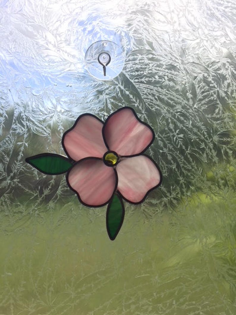 Dogwood Flower Stained Glass - Etsy