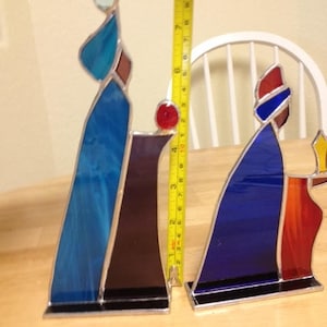 FREE SHIPPING! 6 Piece Stained Glass Nativity Set - Etsy