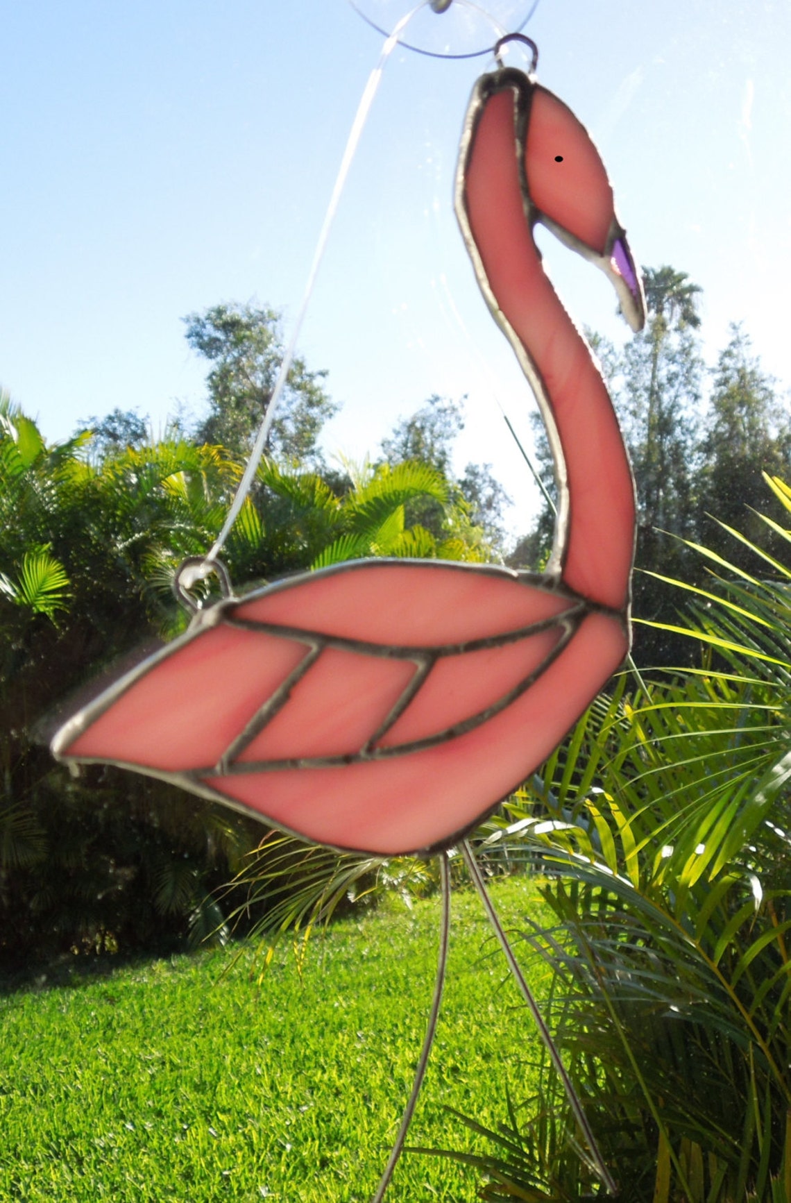 Pink Flamingo Stained Glass - Etsy