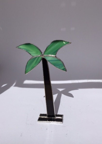Palm Tree Standing Stained Glass - Etsy