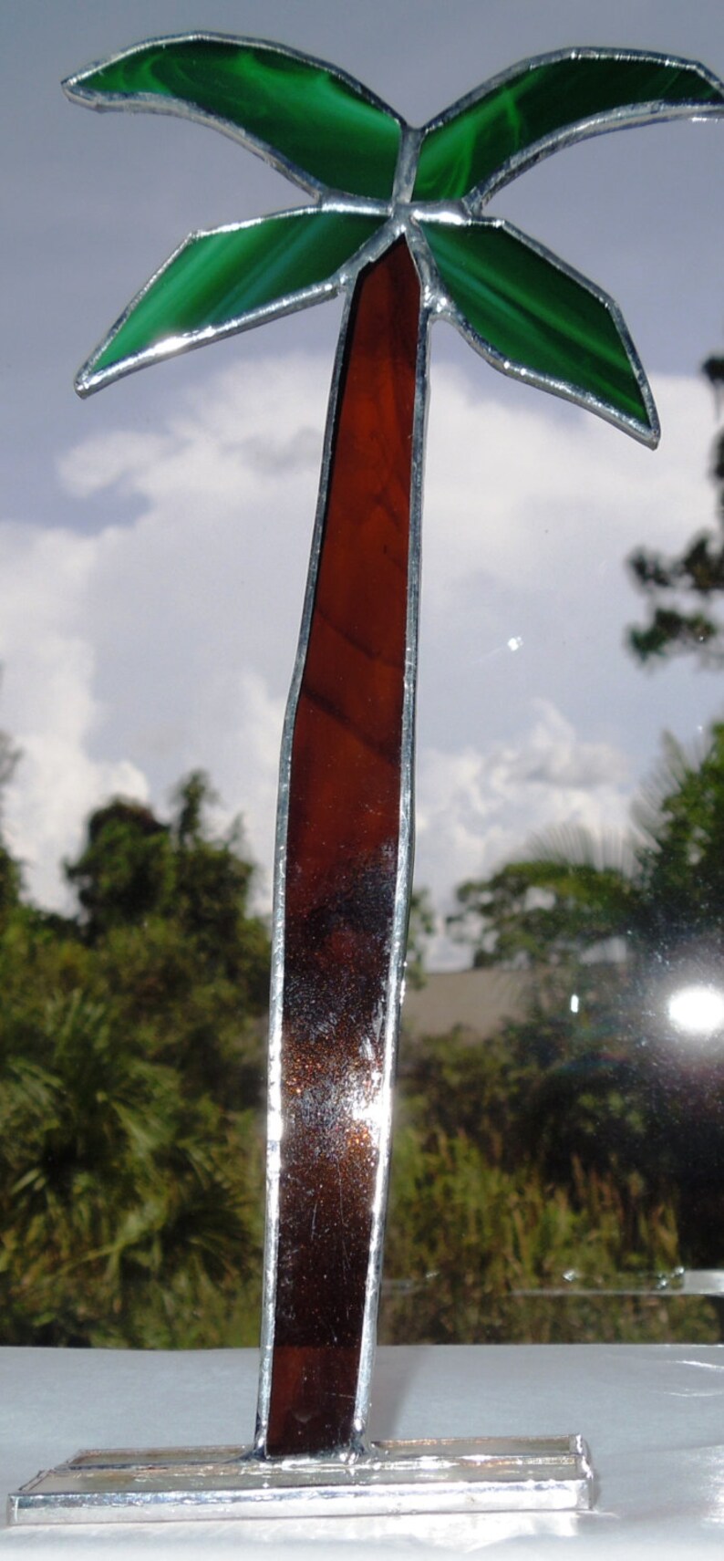Palm Tree Standing Stained Glass - Etsy