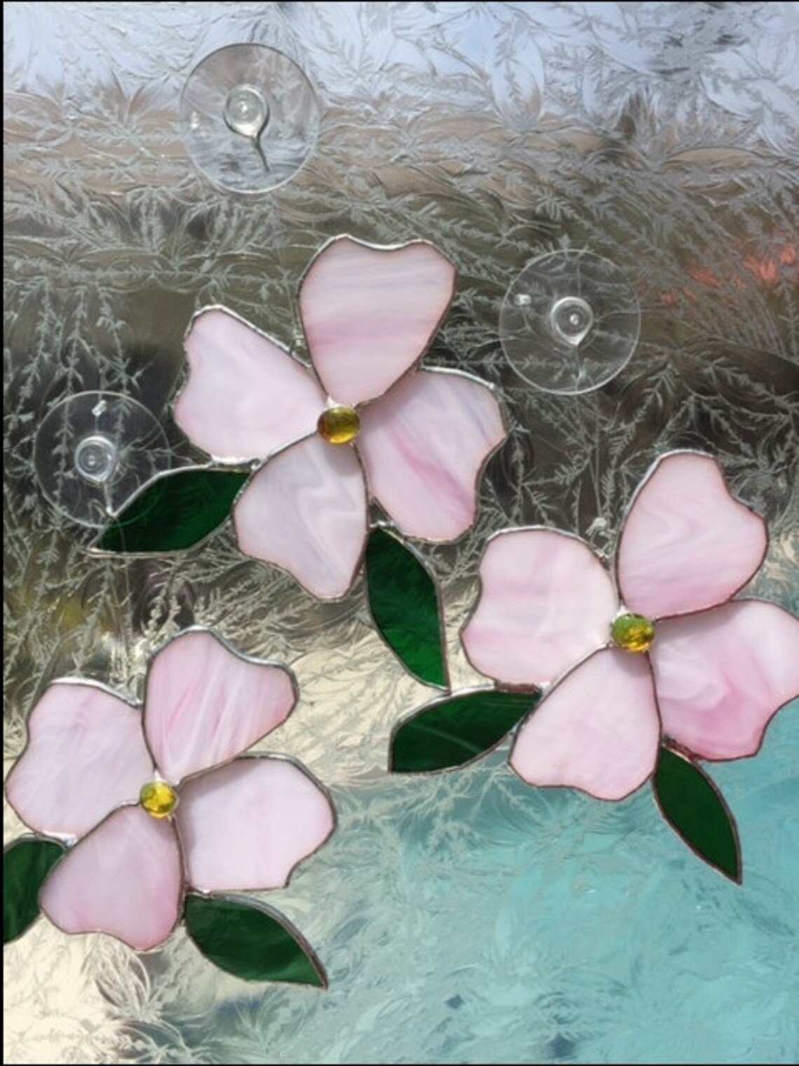 Dogwood Flower Stained Glass - Etsy
