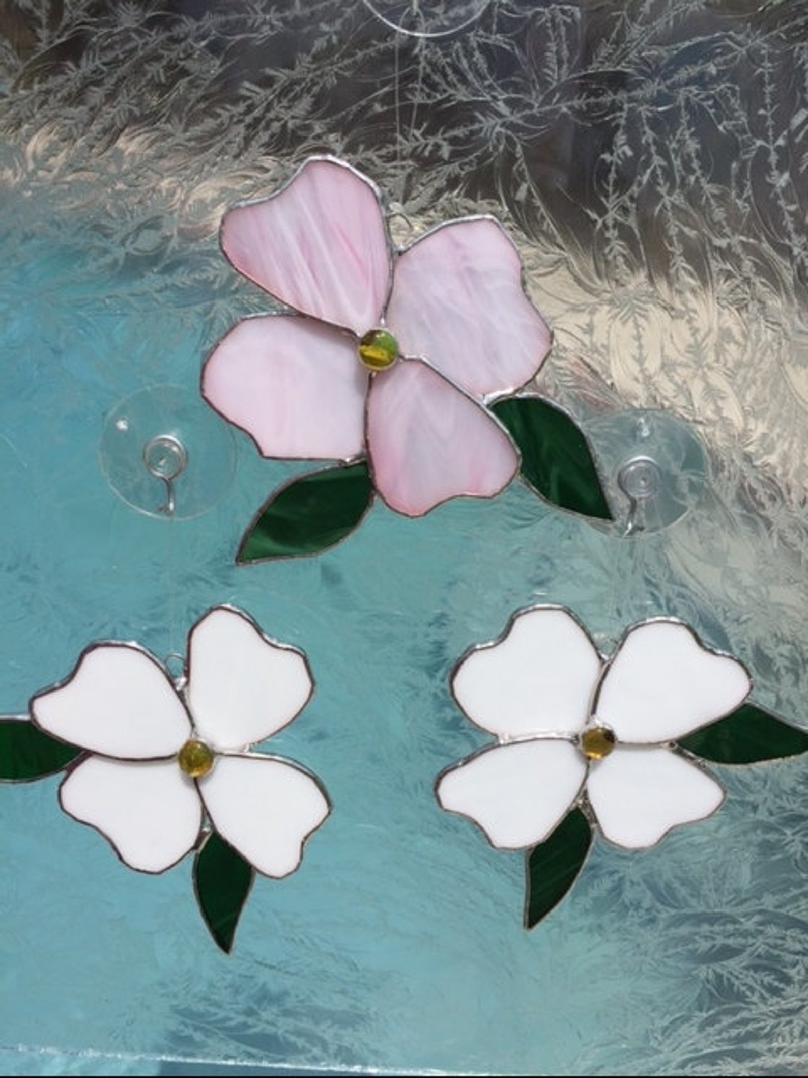 Dogwood Flower Stained Glass - Etsy