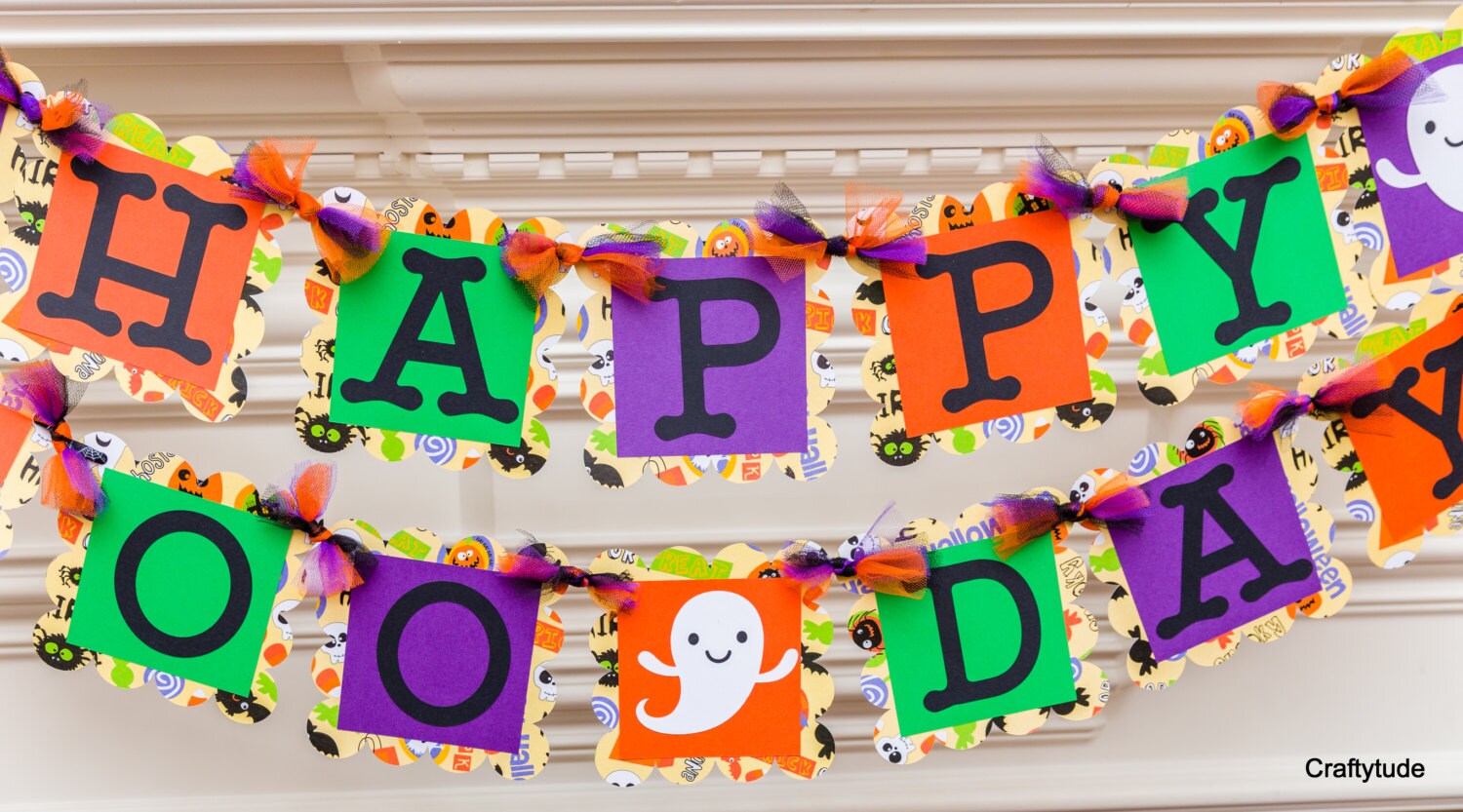 Halloween Banner Party Banner Trick or Treat Banner Banner | Etsy