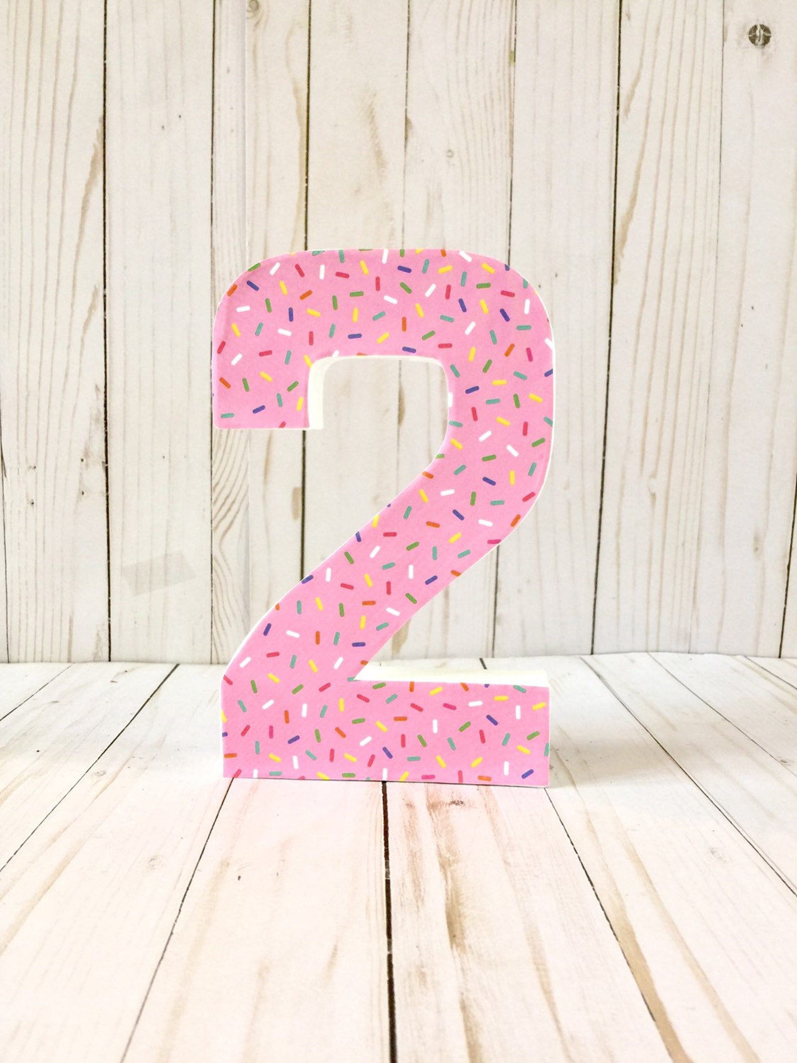 Sprinkle Birthday Party Birthday Photo Prop Block Numbers - Etsy