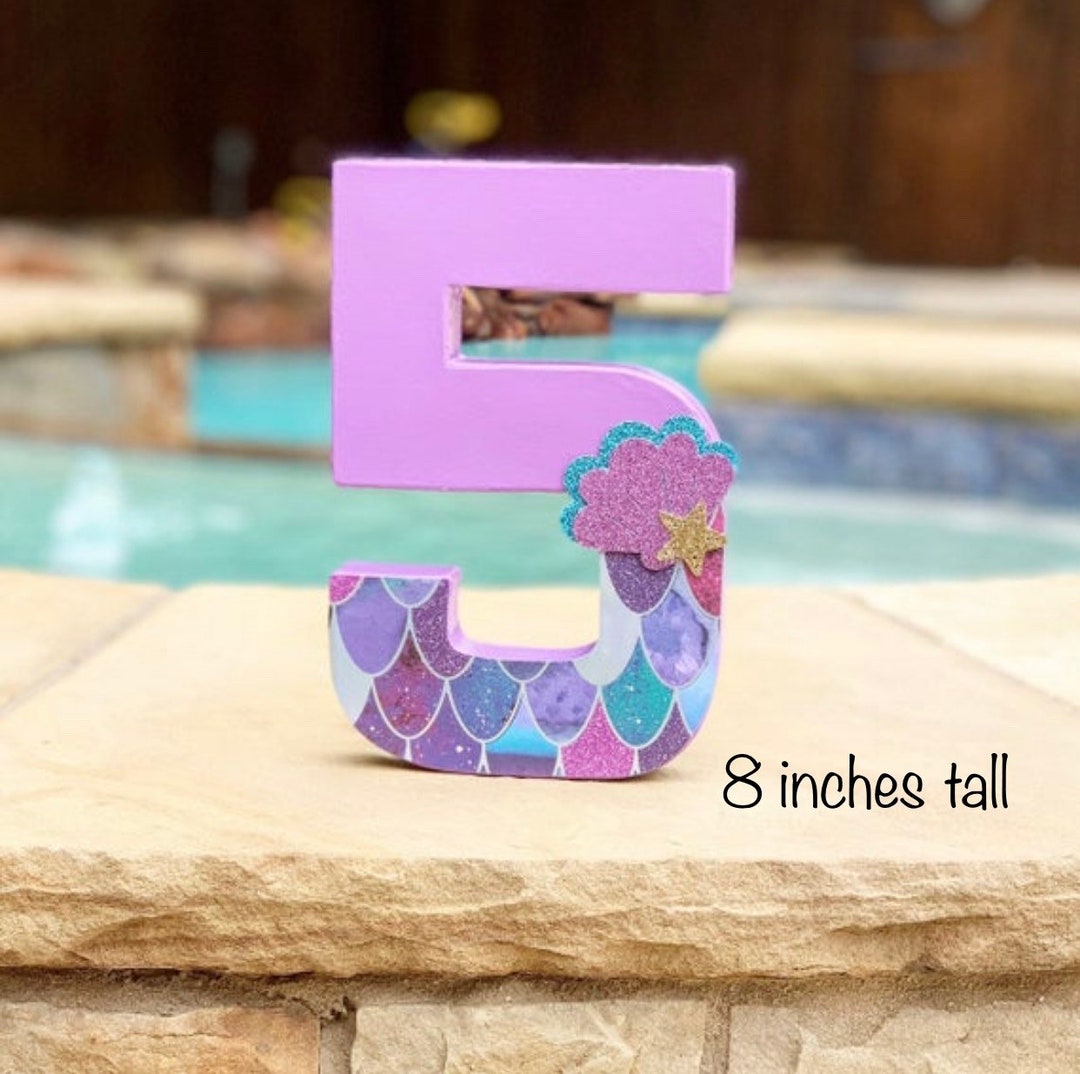 Mermaid Party, Mermaid Centerpiece, Mermaid Theme Number Photo Prop ...