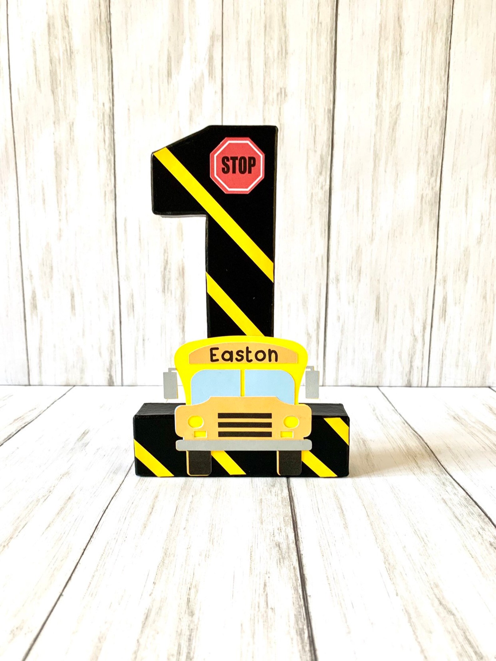 School Bus Centerpiece School Bus Age Number School Bus - Etsy