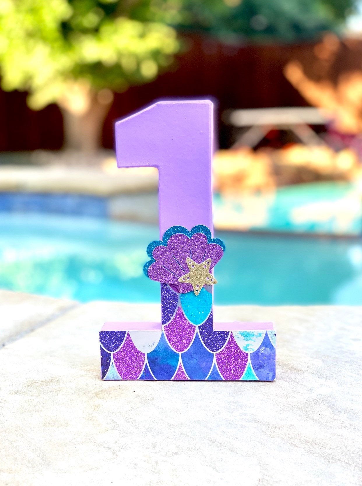Mermaid Number Photo Prop: Under the Sea Birthday Decor - Etsy