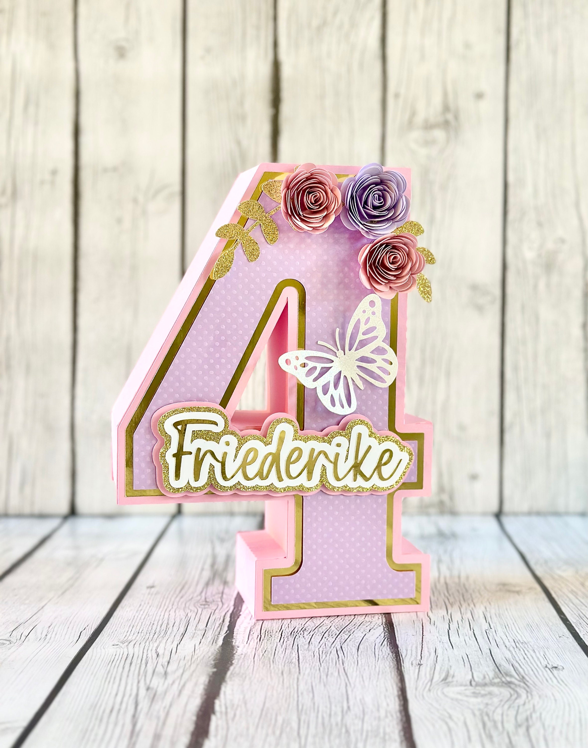 3D Fairy Birthday Number: Personalized Cardstock Party Decor - Etsy