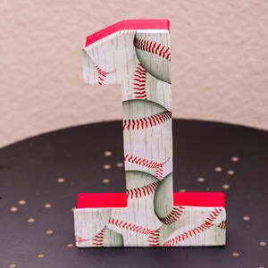Baseball First Birthday Photo Prop: Number Block - Etsy