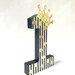 Gold Glitter Crown Number: Pink Princess First Birthday Decor - Etsy