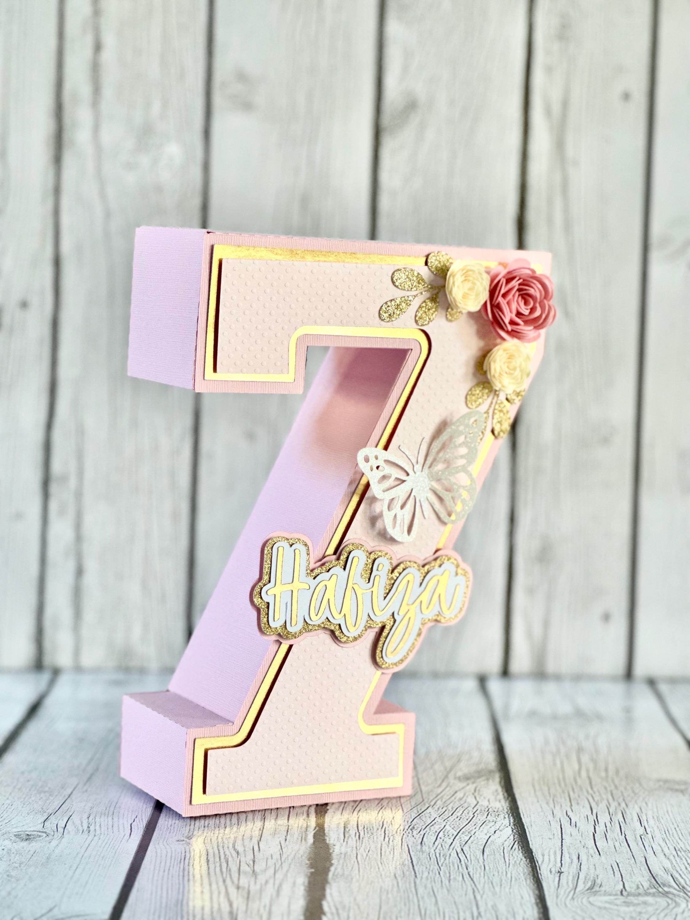 3D Fairy Birthday Number: Personalized Cardstock Party Decor - Etsy