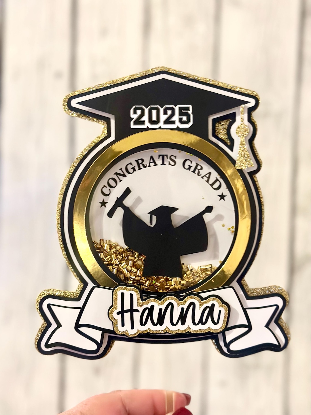 Personalized Graduation Cake Topper: Class of 2024 Shaker - Etsy