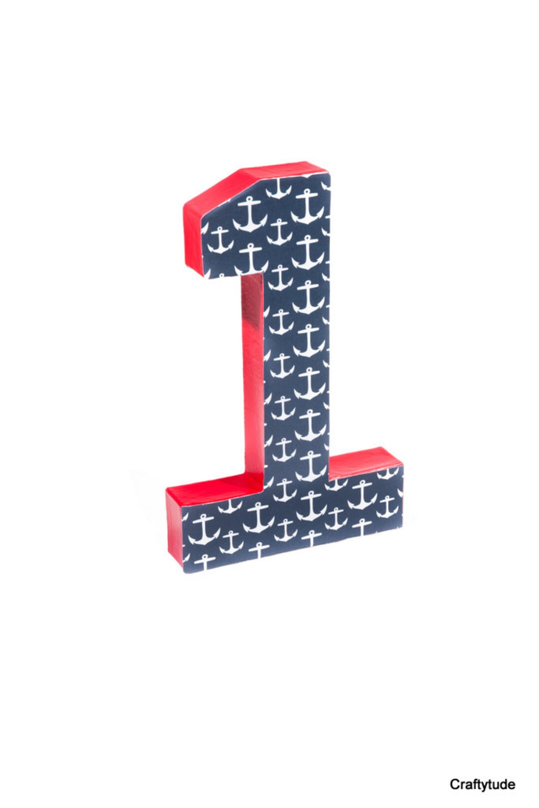 Nautical Number Photo Prop: Handmade Anchor 1st Birthday Decor - Etsy